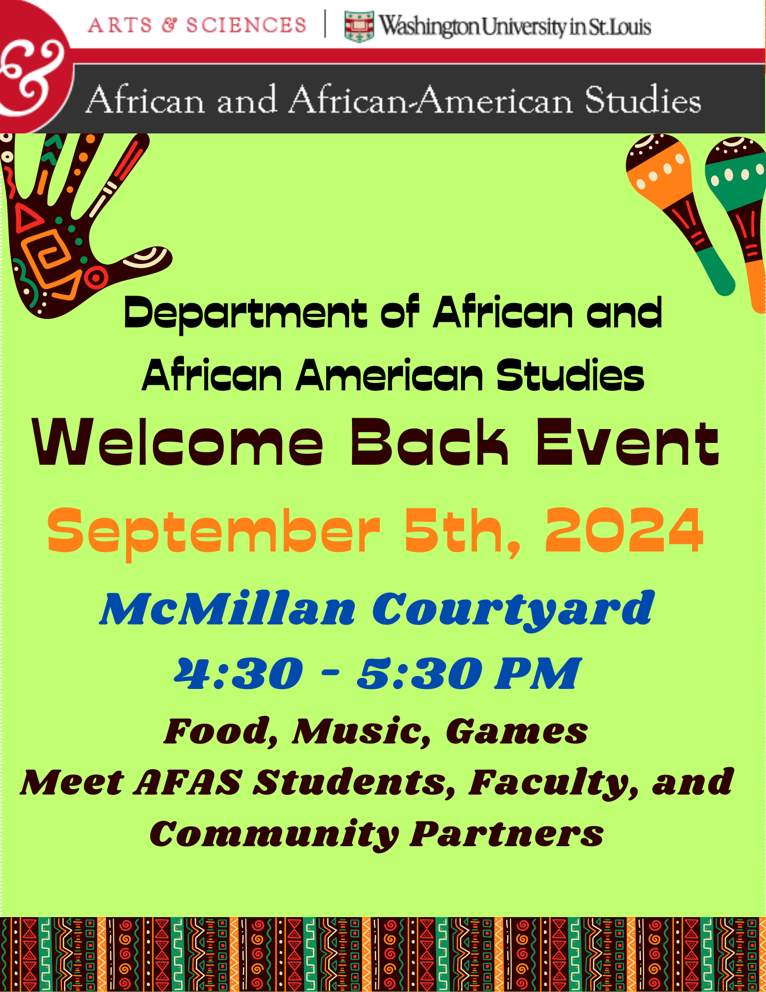 AFAS Welcome Back Event | In St. Louis, For St. Louis | WashU